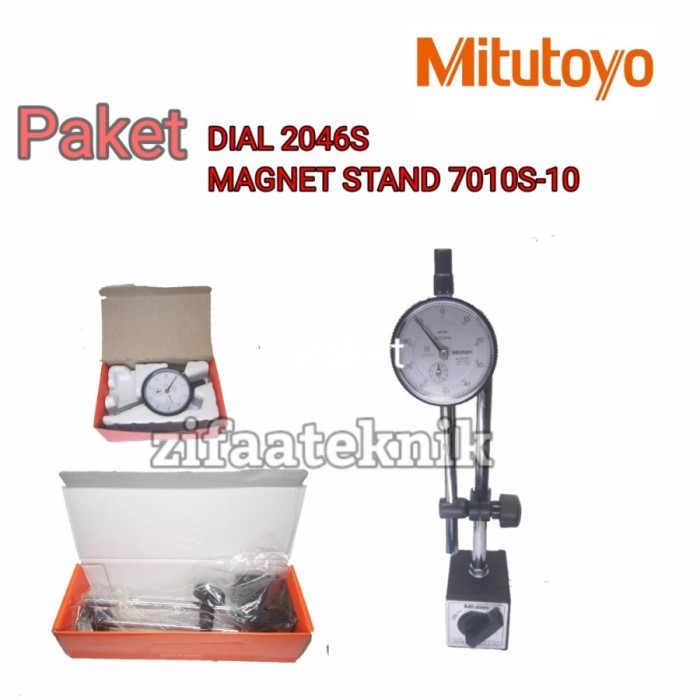 Jual Sepaket Set Magnetic Stand Mitutoyo 7010S-10 + Dial Mitutoyo 2046S | Shopee Indonesia