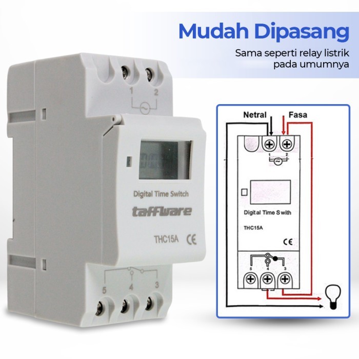 Jual Mcb Timer Saklar Listrik Otomatis Programmable Switch Relay 16A ...