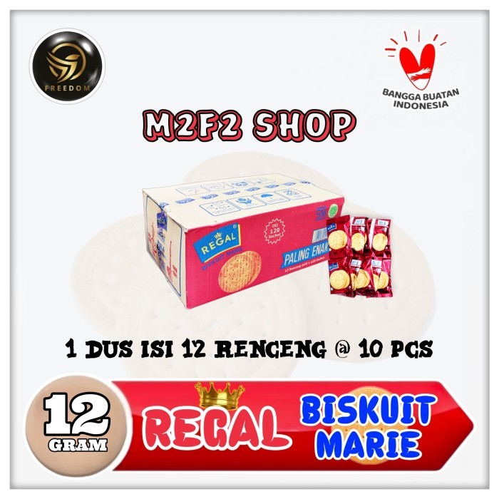 Jual Biskuit Marie Regal Original Sachet - 12 gr (Harga Karton ...