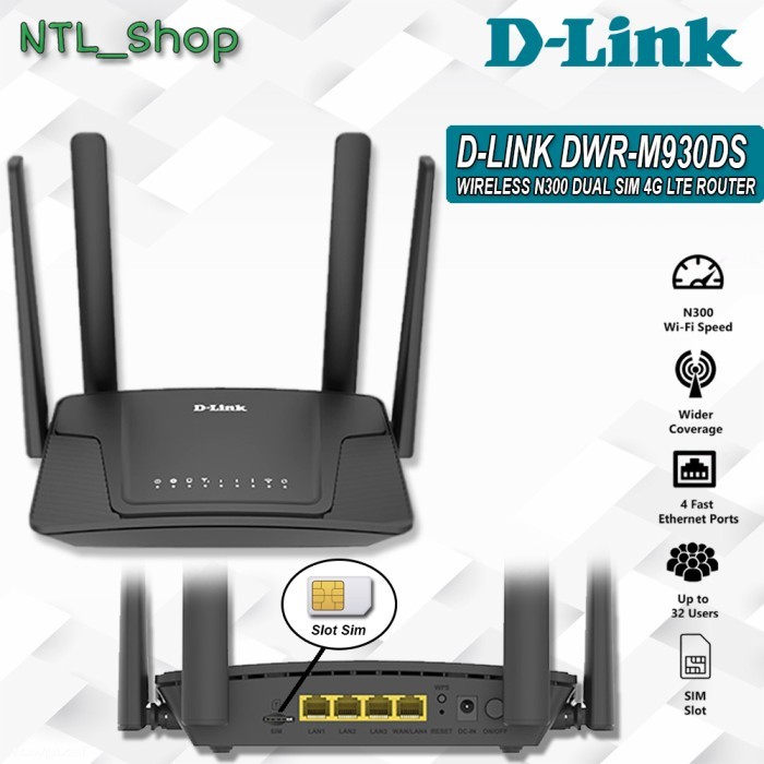 Jual D-LINK DWR-M930DS WIRELESS N300 DUAL SIM 4G LTE ROUTER | Shopee ...