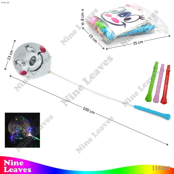 Jual Balon LED Polos Model Hewan B/O Lampu + Sticker Bobo Balloon ...