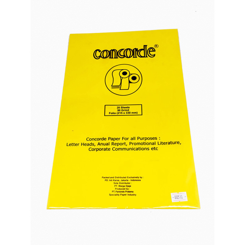 Jual Concorde Laid F4 90 Gsm Kertas Folio Warna Kuning | Shopee Indonesia