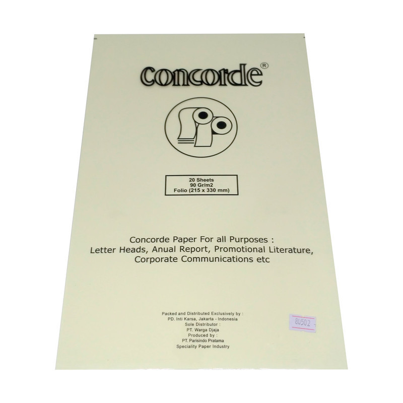 Jual Concorde Laid F4 90 Gsm Kertas Folio Warna Cream | Shopee Indonesia