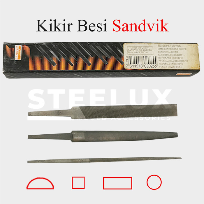 Jual Kikir Sandvik Besi Flat / Setengah Bulat / Bulat / Kotak 4" 6" 8 ...