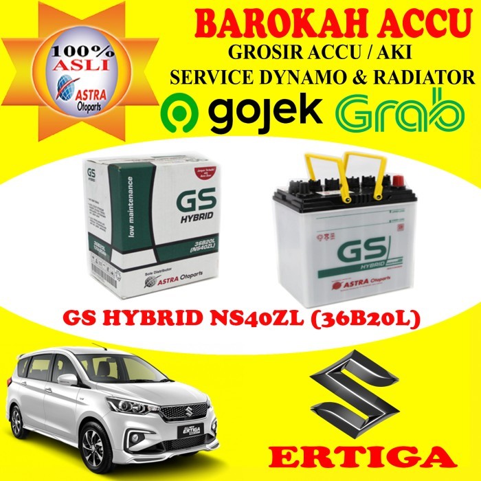 Jual Aki Mobil Suzuki Ertiga Gs Hybrid Ns40Zl / 36B20L, 35 Ah Gs Astra | Shopee Indonesia