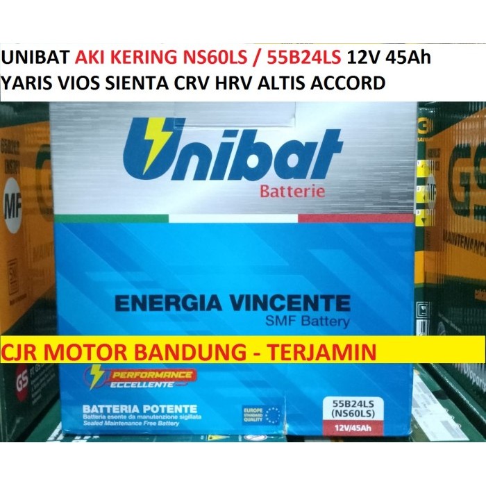 Jual Aki Kering Ns60Ls 55B34Ls 12V 45Ah Unibat Aki Mobil Crv Hrv Vios ...