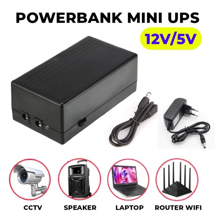 Jual Barang T3Rbaik!!- Mini Ups 12V 5V 2000Mah Smart Powerbank Power Supply Jack Dc Cctv ...