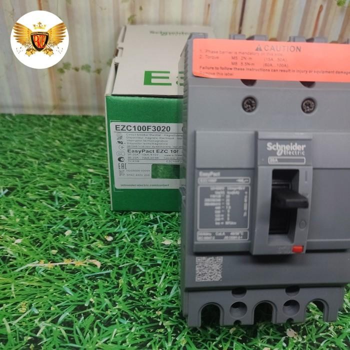 Jual Mccb Schneider Breaker Ezc100F 3P 20A Ezc100F3020 3Phase 20 A 3 Phase | Shopee Indonesia