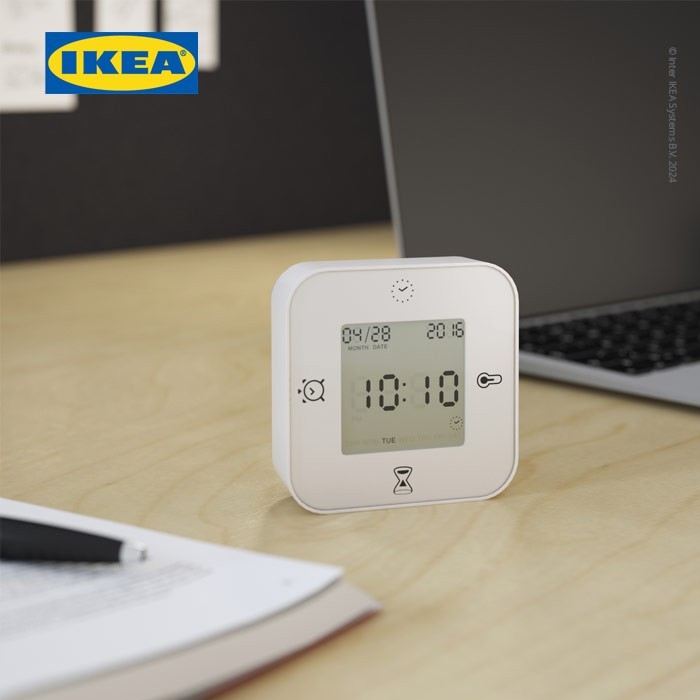Jual Tebaru IKEA KLOCKIS Jam Alarm Meja Dengan Termometer dan Pengatur Waktu Berkualitas ...