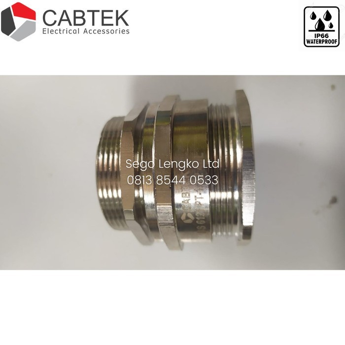Jual Cable Gland Non Armoured A2 50S M50 Cabtek Brass Nickel Plated ...