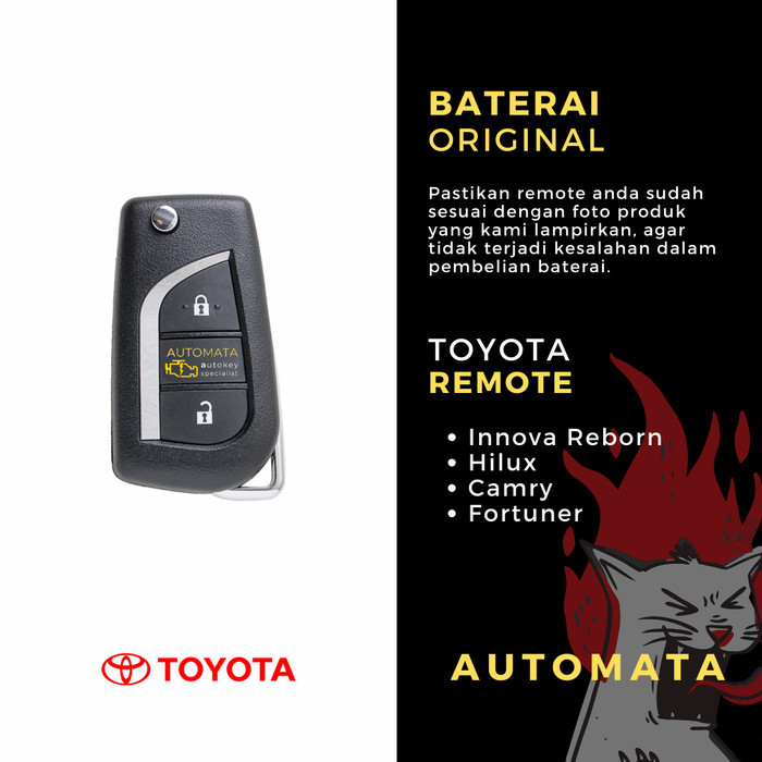 Jual Baterai Remote Kunci Toyota Innova Reborn Camry Hilux Original ...
