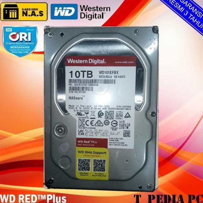 Jual Wd Red Plus Wd101Efbx 10 Tb 3,5" Nas Hdd Wd Red Plus 10Tb 7200Rpm ...
