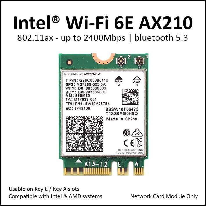 Jual Intel WiFi 6E AX210 Wireless Card Bluetooth 5 AX M.2 NGFF AX210NGW ...