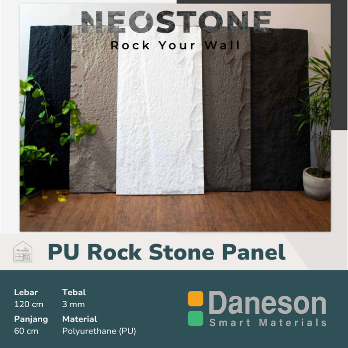 Jual PU Stone Rock Panel / Dinding Motif Batu Neostone by DANESON | Shopee Indonesia