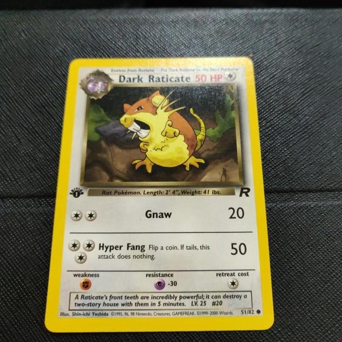 Jual Kartu Pokemon TCG EN WOTC Rocket 1st Ed Dark Raticate | Shopee ...