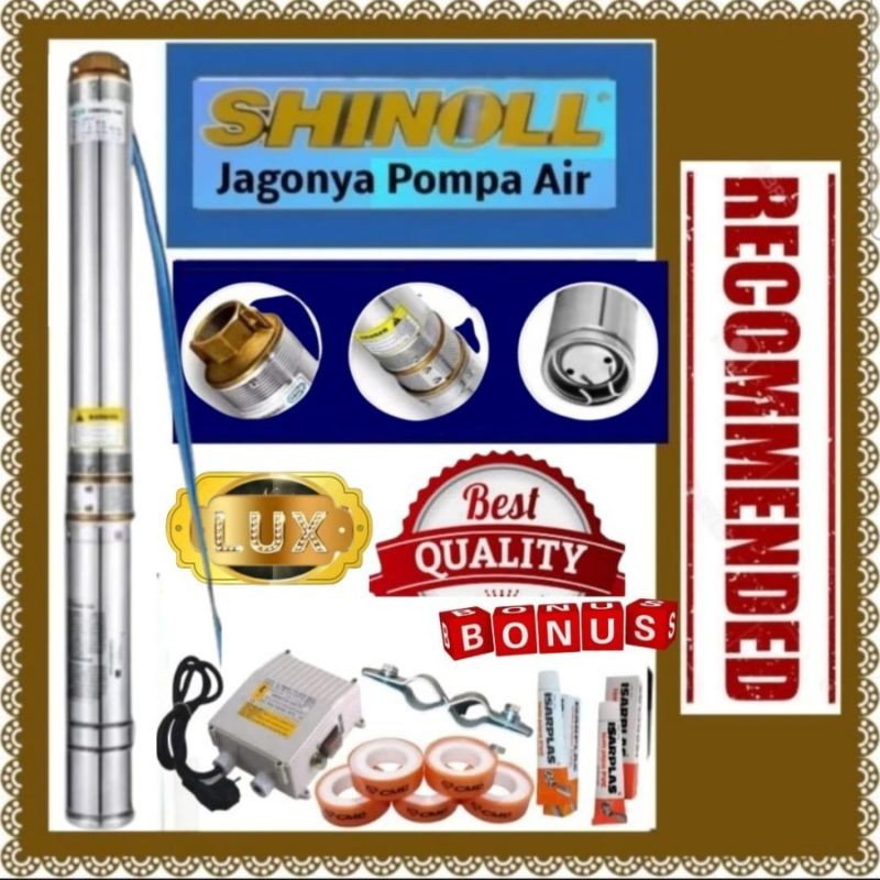 Jual PROMO Pompa satelit 3" SHINOLL 1.5Hp 1Phase 220v casing pipa 3 ...