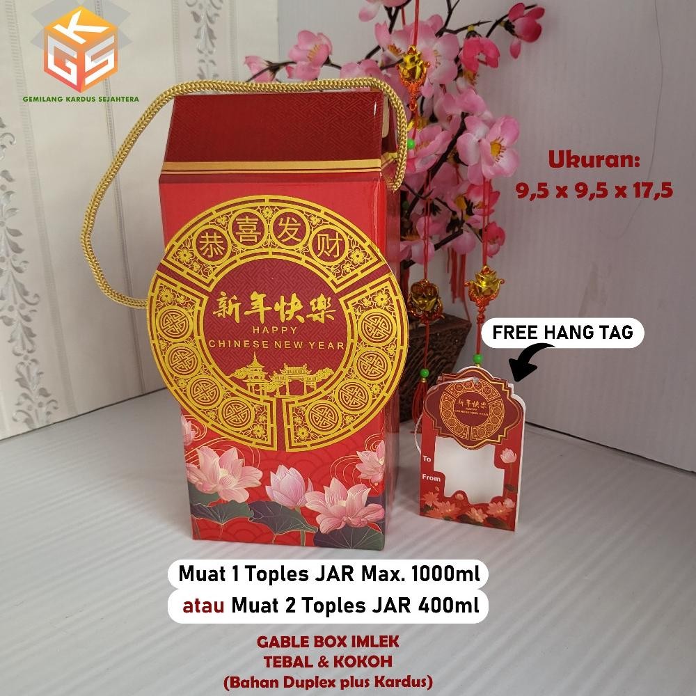 Jual 20pcs Gable Box Imlek | Ukuran 1 Jar | Ukuran 2 Jar 400ml | Box ...