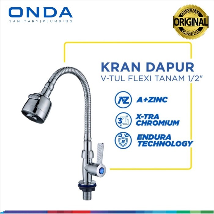 Jual Unik Kran Angsa Onda V-Tul Flexi O2 Tanam Keran Cuci Piring Dapur ...