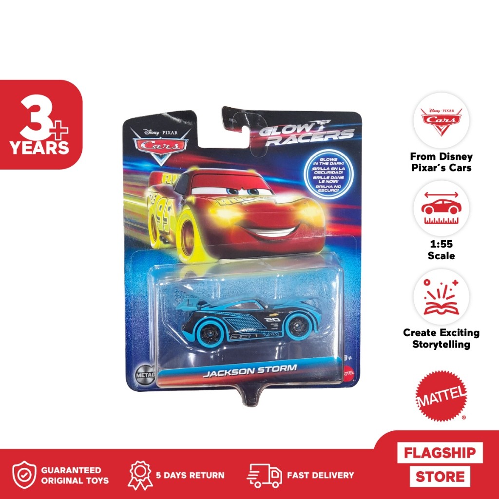 Jual Pixar Cars Glow Racers Jackson Storm - Mainan Mobil Balap | Shopee ...