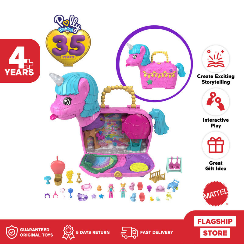 Jual Polly Pocket Unicorn Partyland Playset - Mainan Boneka Anak ...