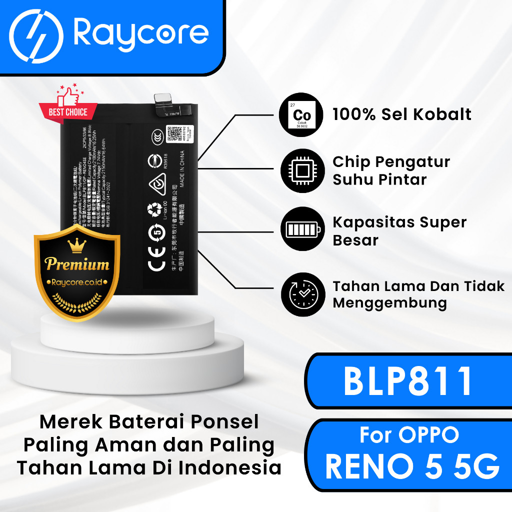Jual Raycore - Baterai BLP811 FOR RENO 5 5G | Shopee Indonesia