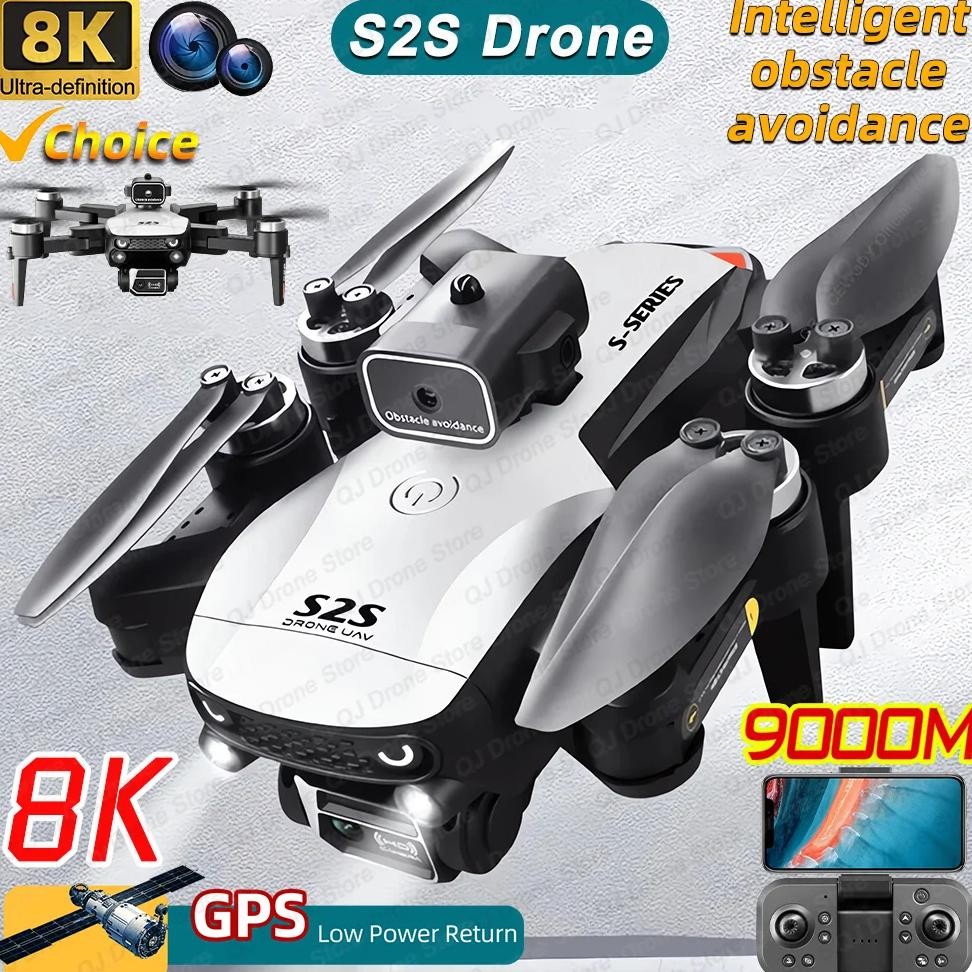 Jual new s2s drone 8k professional hd dual camera brushless obstacle avoidance aerial ...