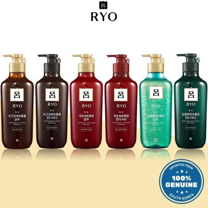 Jual NEW RYO Damage Care/Deep Cleansing/Strength Shampoo & Conditioner 550ml | Shopee Indonesia