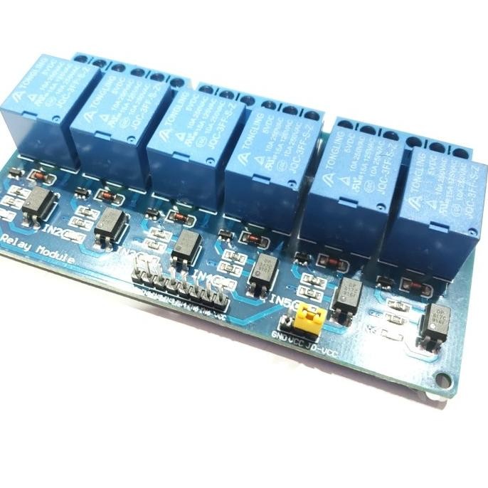 Jual Promo New Relay Module 6 Channel 5v with Optocoupler LED for ...