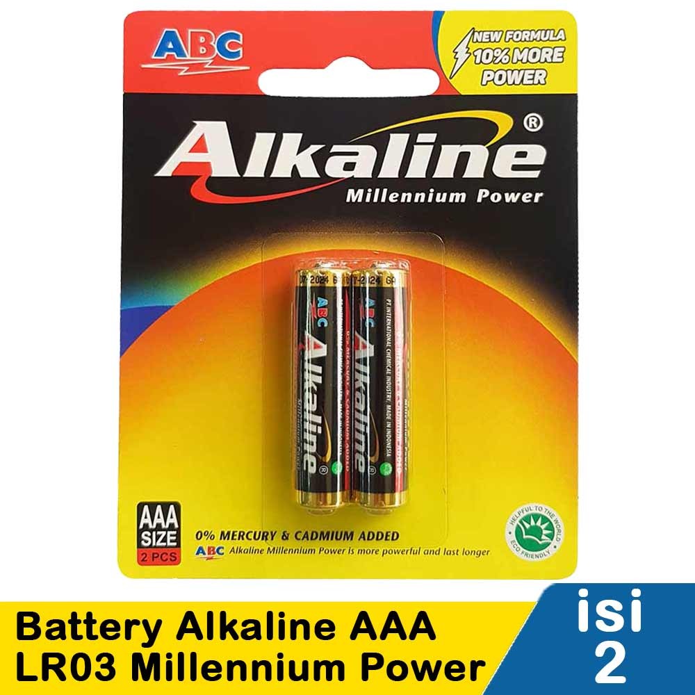 Jual ABC BATERAI ALKALINE AAA-2 LR-03 (ISI 2 PCS) | Shopee Indonesia