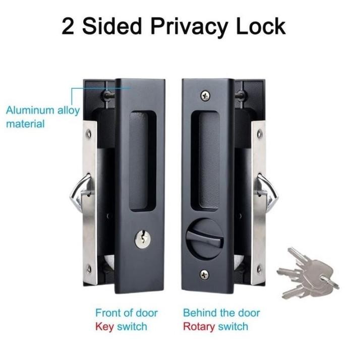 Jual Kunci Pintu Sliding Geser Set Handle Paduan Seng Invisible Door ...