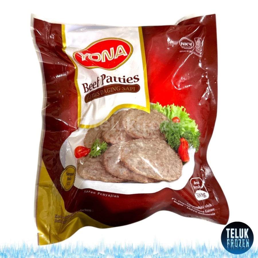 Jual Yona Beef Patties 500gr g Daging Sapi Olahan 500 gram Patty Burger ...