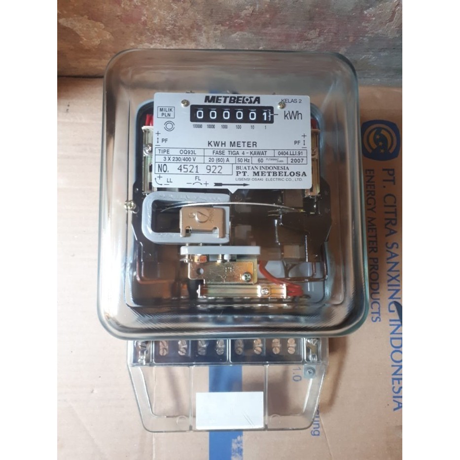 Jual Termantab] KWH METER 3PHASE 3P METBLOSA 3 PHASE FASA DIRECT LANGSUNG 50/100A ALAT PENCATAT ...