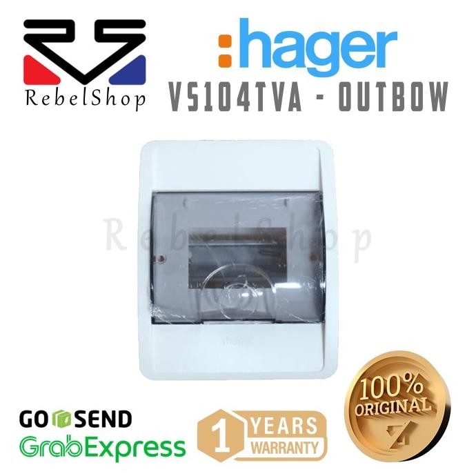 Jual Hager Kotak Box MCB Outbow Tanam VS104TVA Transparant 4 Modul ...