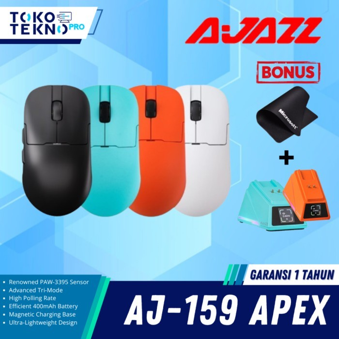 Jual Onlyone Ajazz AJ159 P / AJ159P Wireless Gaming Mouse Lightweight With Docking | Shopee ...