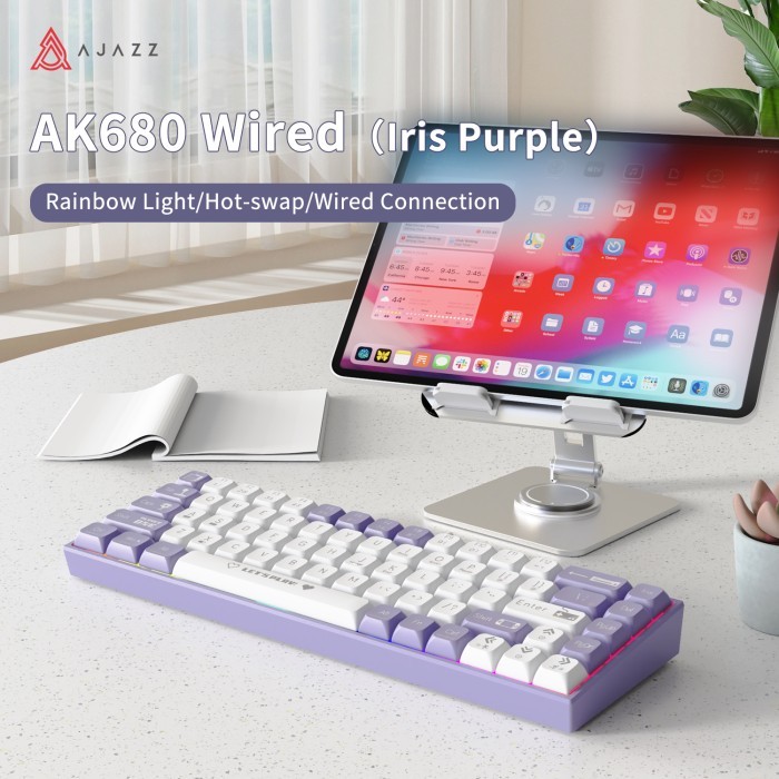 Jual Onlyone Ajazz AK680 Mini RGB Mechanical Gaming Keyboard | Shopee ...