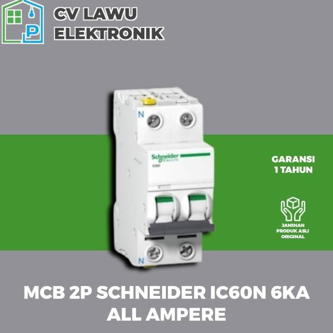 Jual MCB SCHNEIDER 2P 6KA IC60N 2 PHASE 2A 4A 6A 10A 16A 20A 25A 32A 40A 50A 63A | Shopee Indonesia
