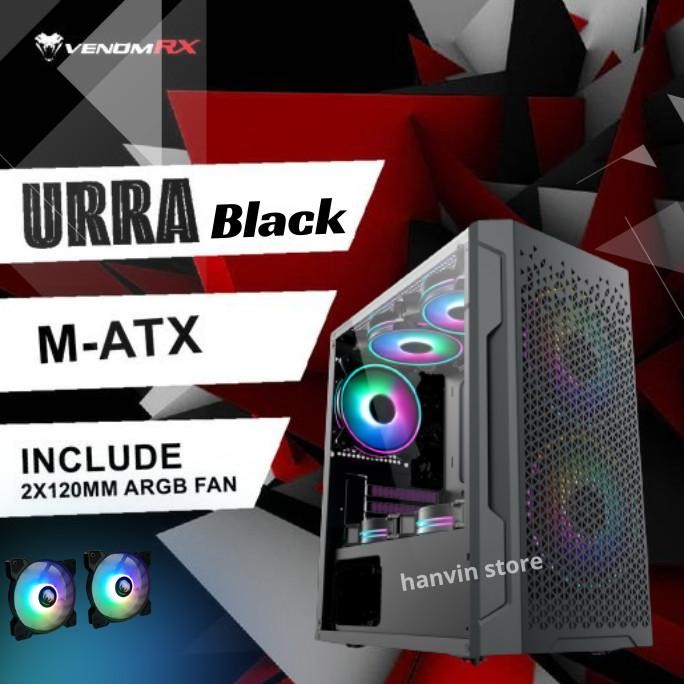 Jual Jual | Casing Gaming Venomrx Urra Free 2 Fan A-Rgb | Shopee Indonesia