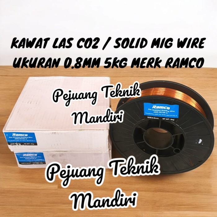 Jual ~~~~~] RAMCO KAWAT LAS CO2 0.8MM 5KG / KAWAT LAS CO2 SOLID MIG ...