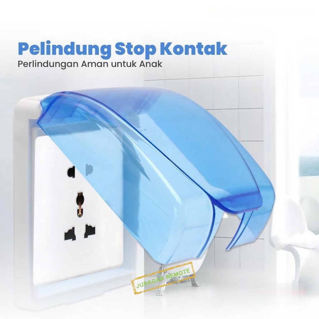 Jual Kotak Cover Tutup Stop Kontak Waterproof Biru Box Tutup Colokan ...