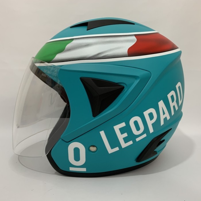 Jual Helm JP13 Leopard (White) Tosca Doff Half Face Helm Dewasa SNI ...