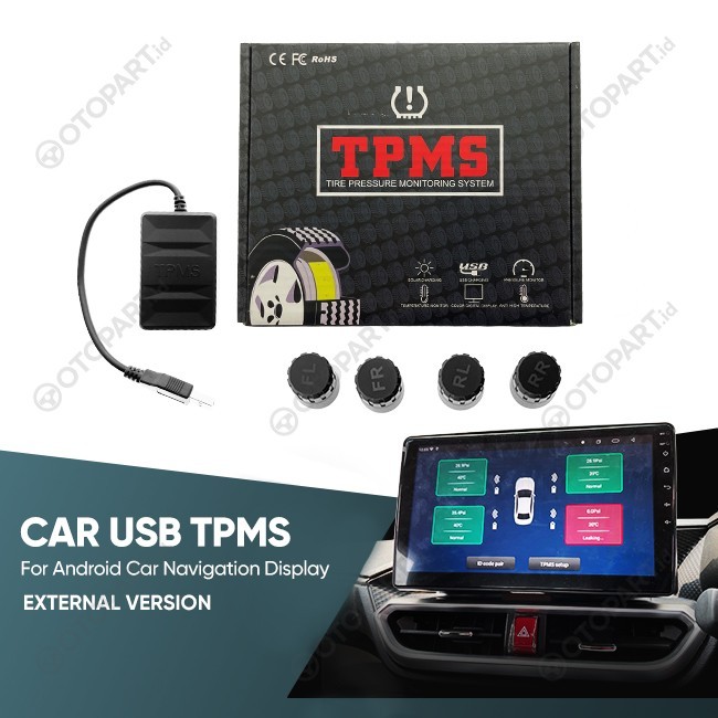 Jual TPMS USB External Tire Pressure Monitoring System for HeadUnit Android | Shopee Indonesia