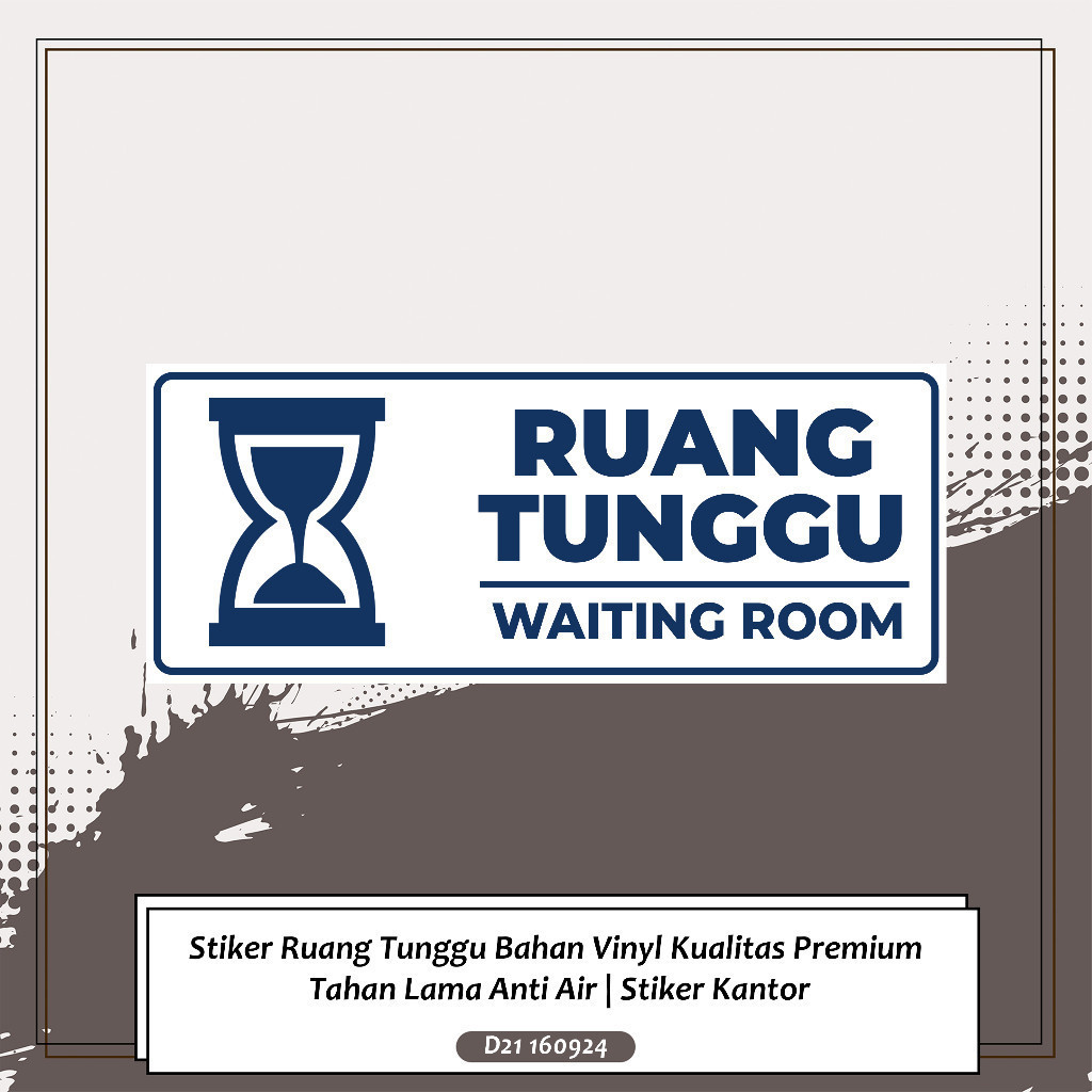 Jual Stiker Ruang Tunggu Bahan Vinyl Kualitas Premium Tahan Lama Anti ...
