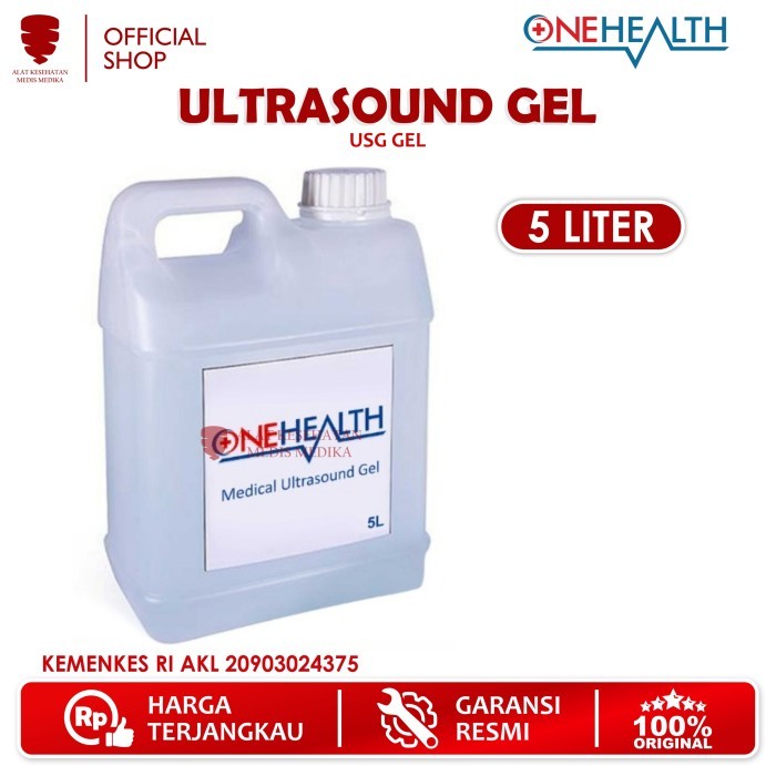 Jual USG Gel Ultrasound OneHealth 5 Liter Jelly Doppler Dopler Aquasonic | Shopee Indonesia