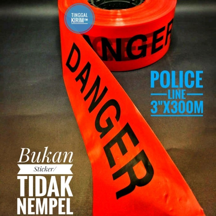Jual Police Line Barricade Tape Tulisan Danger Ukuran 3" X 500 Meter ...
