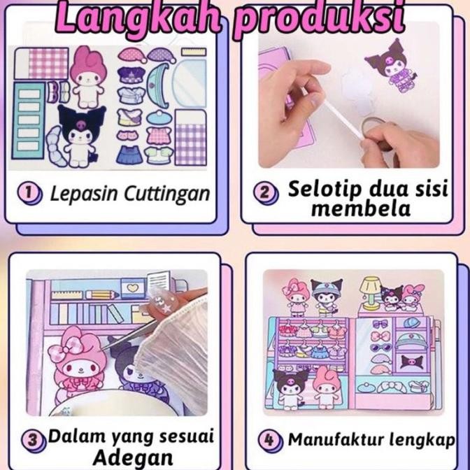 Jual pui Buku Quite Book Melody Kuromi Sanrio DIY Mainan Edukasi Anak ...
