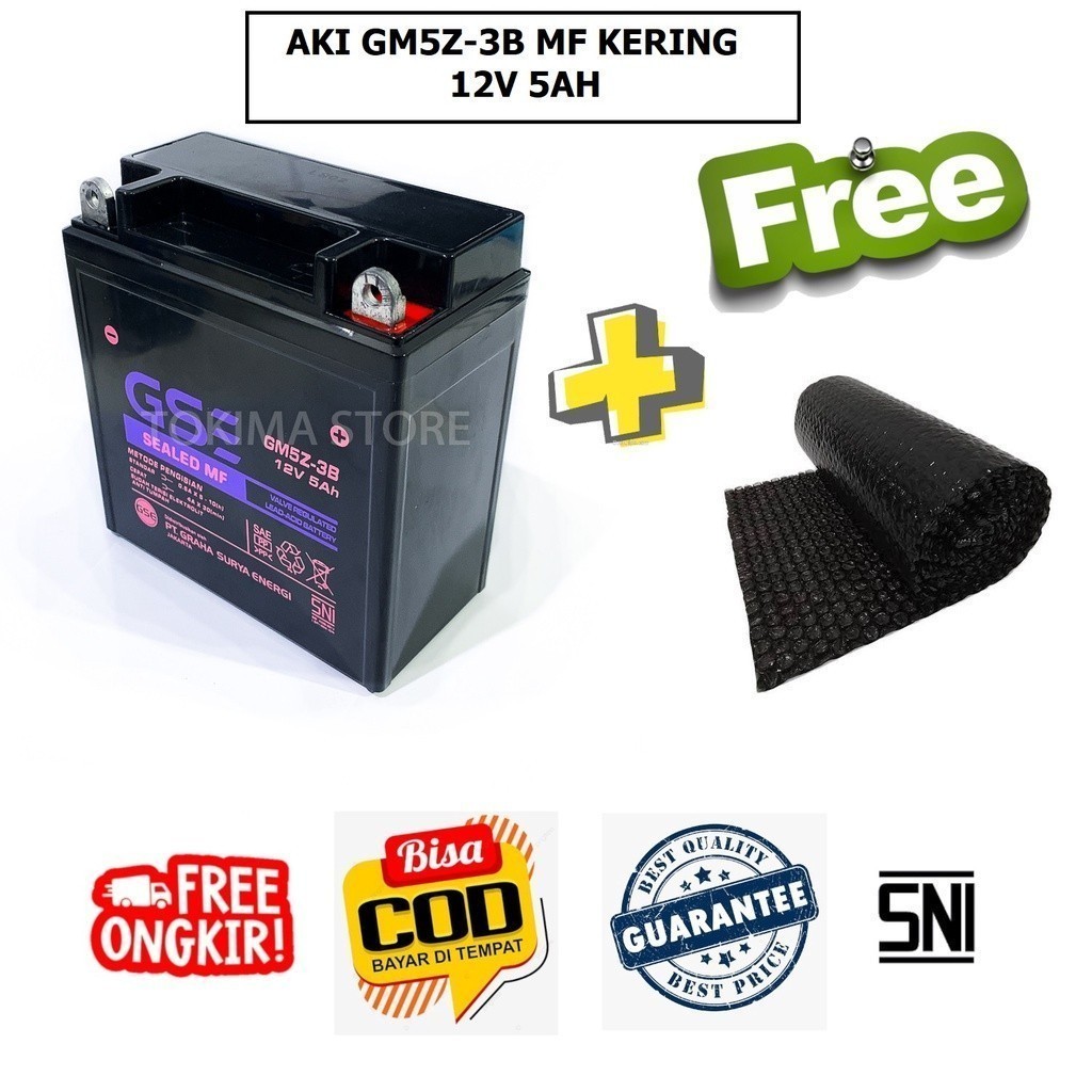 Jual Aki Motor Honda Supra Lama GM5Z-3B GS Green Sport Accu Aki Kering MF | Shopee Indonesia