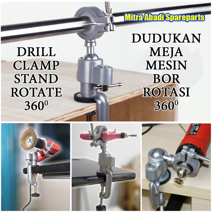 Jual Dudukan Meja Mesin Bor / Drill Clamp Stand 360 Se01 | Shopee Indonesia