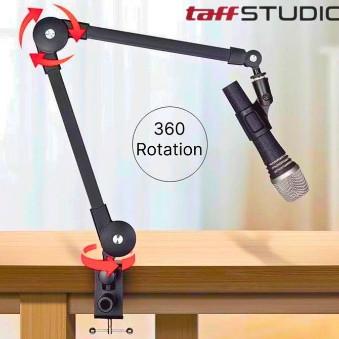 Jual Stand Mic Meja Jepit TaffSTUDIO Dudukan Microphone Scissor Lazypod ...