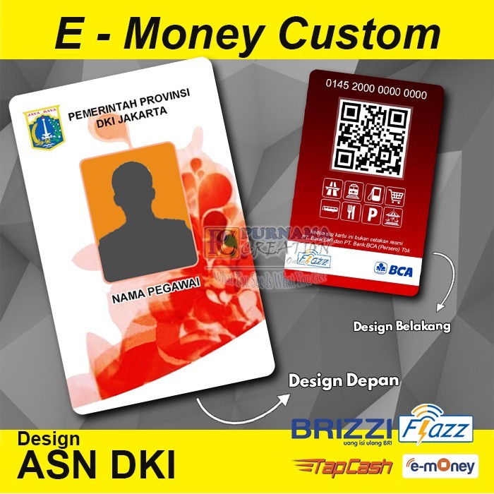 Jual IDCARD Emoney ASN DKI id card Pemprof DKI Jakarta PNS bisa etoll ...