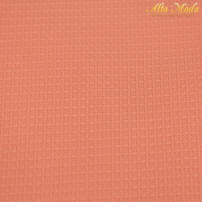 Jual Alta Moda Kain Dobby Pattern Kotak Warna Coral Peach (1M) | Shopee ...